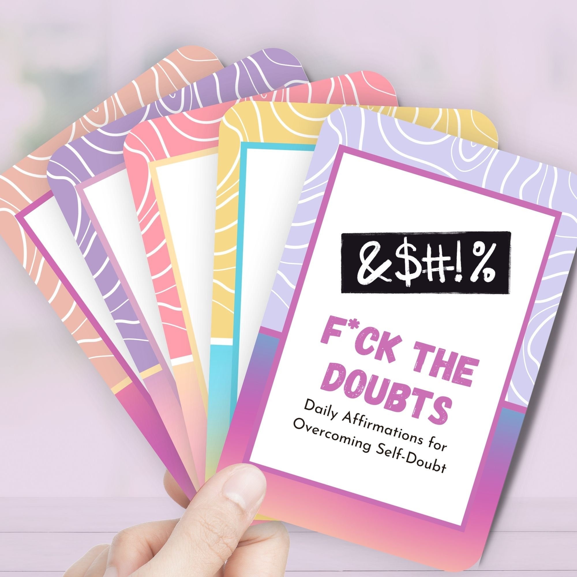 Sweary Affirmation Cards for Self Doubt, INSTANT DOWNLOAD, Rude Cards ...