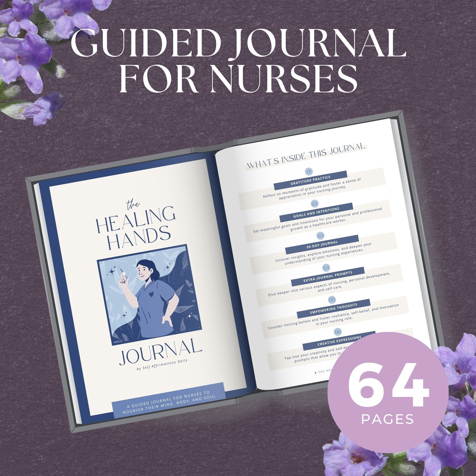 Guided Journal for Nurses, INSTANT DOWNLOAD, Healthcare Worker Gift ...