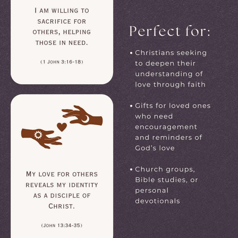 39 Biblical Affirmation Cards for Love, INSTANT DOWNLOAD, Bible Verse ...