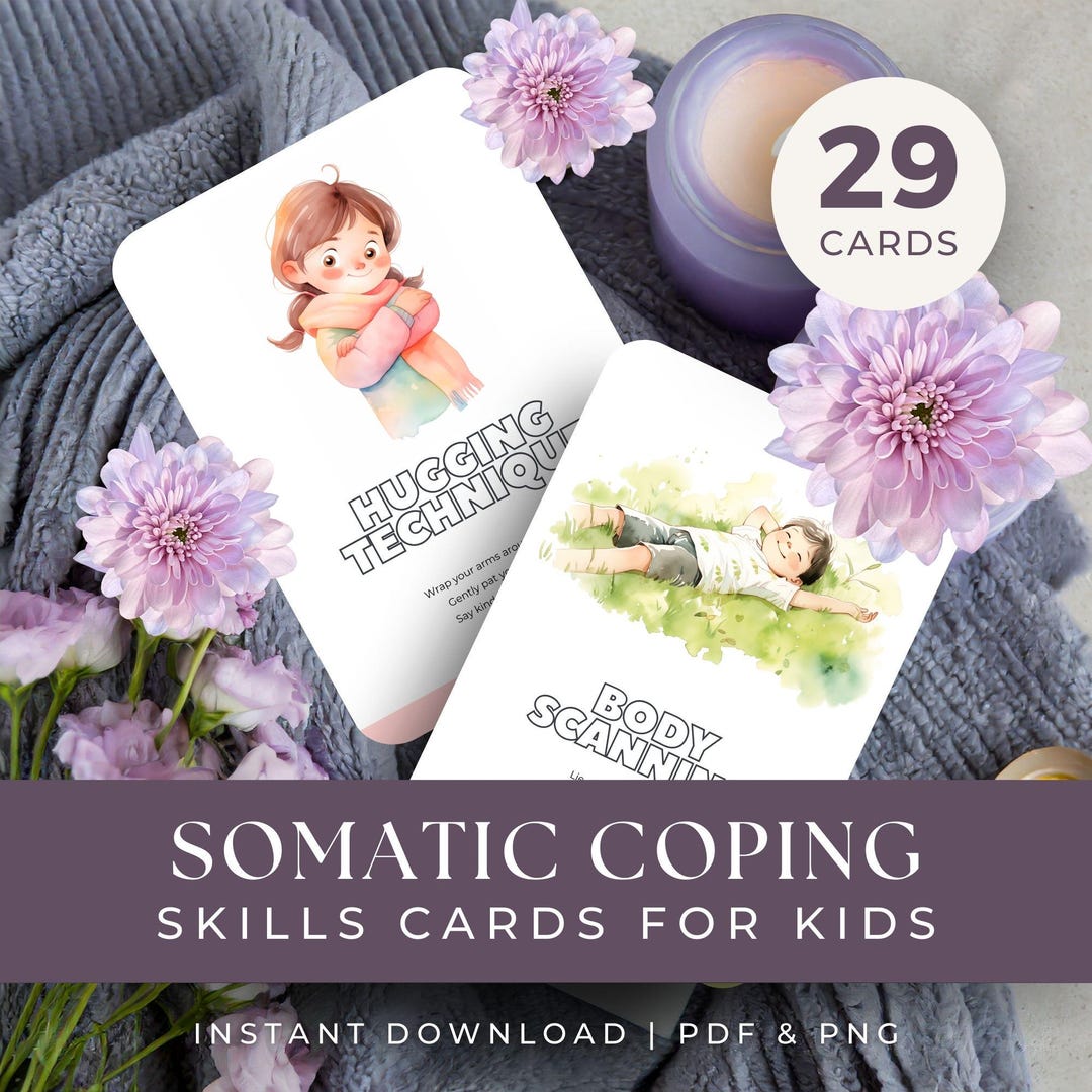 29 Somatic Therapy Coping Skill Cards for Kids, INSTANT DOWNLOAD ...