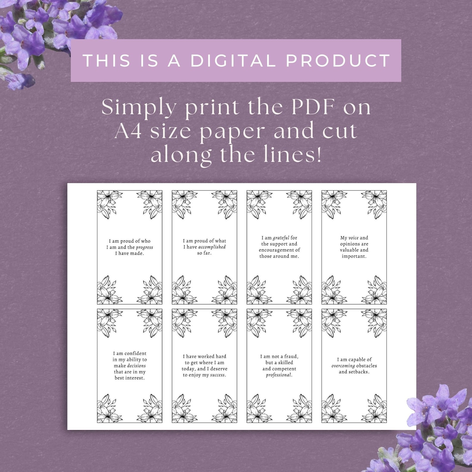 48 Imposter Syndrome Affirmation Cards INSTANT DOWNLOAD - Etsy Australia