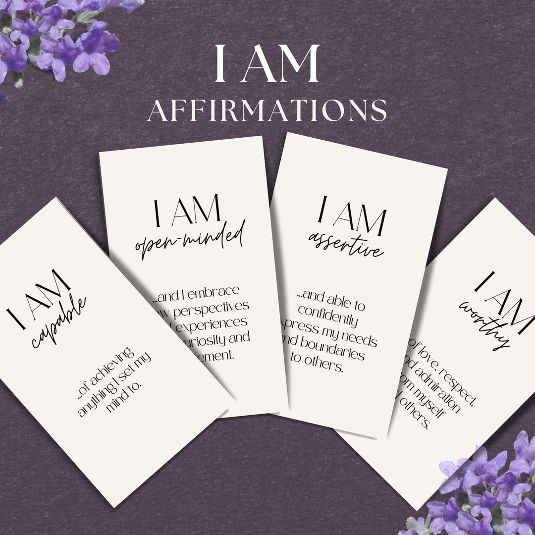48 I AM Affirmation Cards, INSTANT DOWNLOAD, Positive Affirmation Deck ...