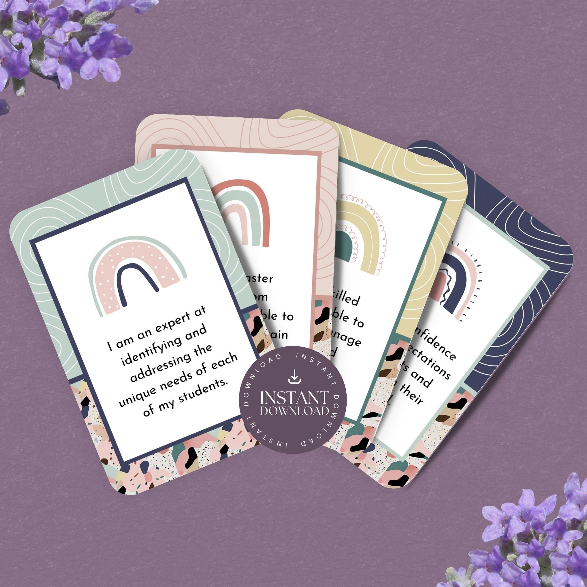 Teacher Affirmation Cards for Confidence INSTANT DOWNLOAD - Etsy Australia