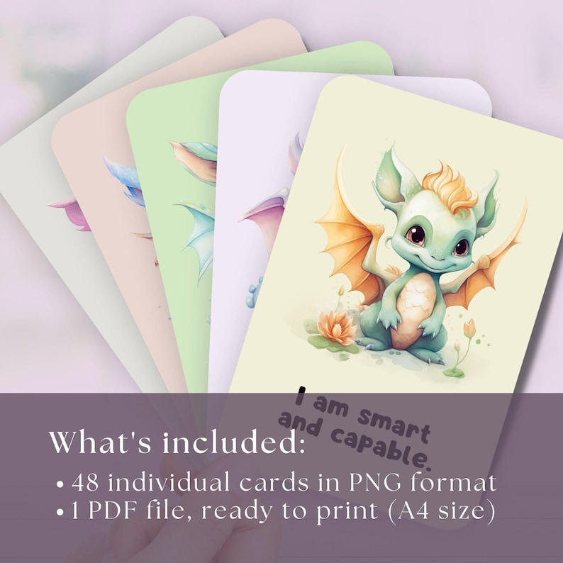 48 Positive Affirmation Cards for Boys, INSTANT DOWNLOAD, Notes for ...