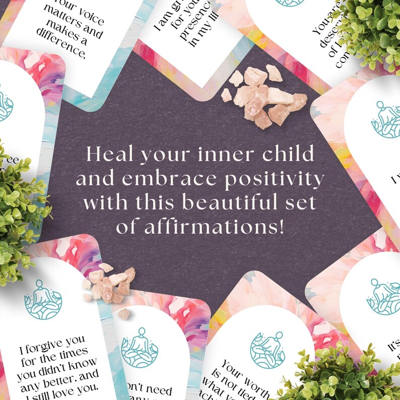 48 Inner Child Affirmation Cards, INSTANT DOWNLOAD, Heal Your Inner Child Cards, Mindfulness ...