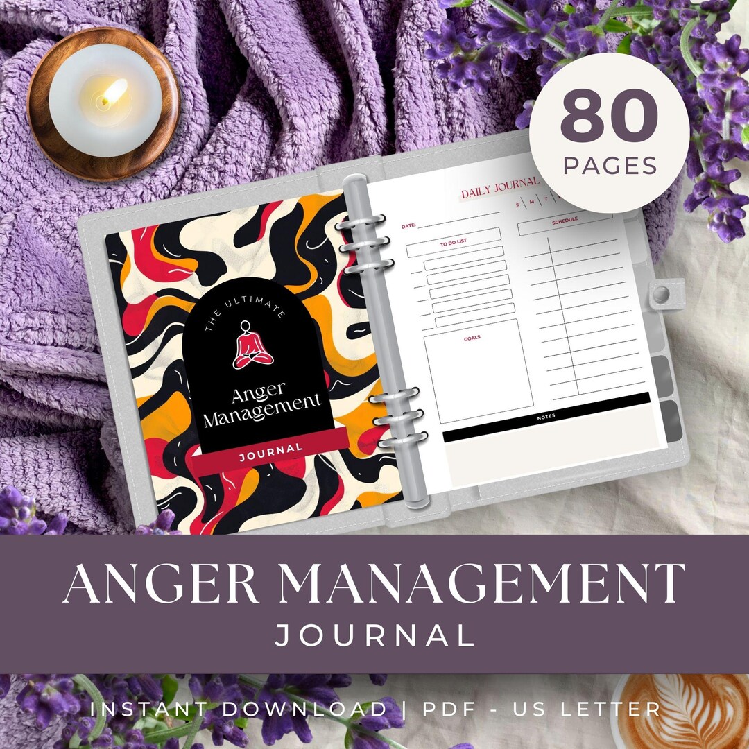 Anger Management Journal, INSTANT DOWNLOAD, Anger Tracker, Mood Tracker ...