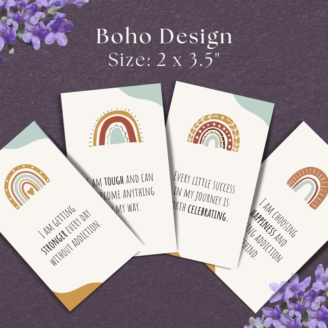 48 Addiction Recovery Affirmation Cards, INSTANT DOWNLOAD, Sobriety ...