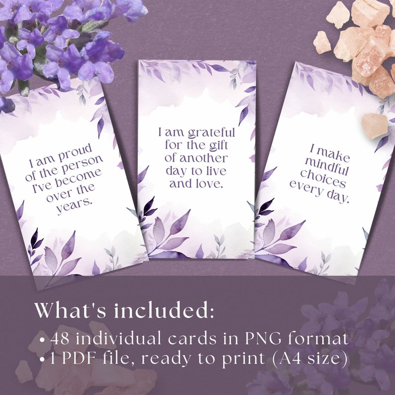 Printable Affirmation Cards for Seniors, INSTANT DOWNLOAD, Gift for ...