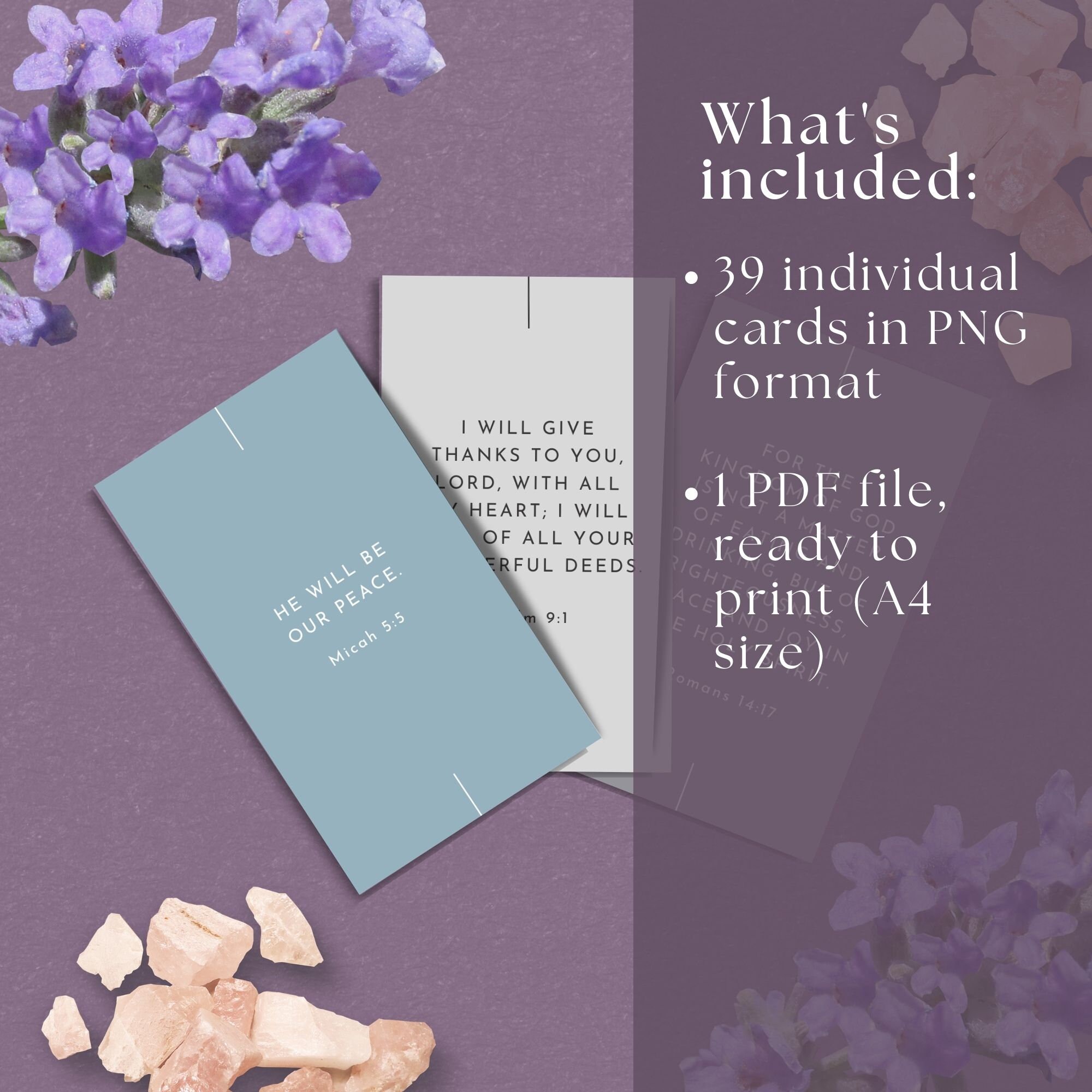 Bible Verse Cards, INSTANT DOWNLOAD, Printable Scripture Cards ...