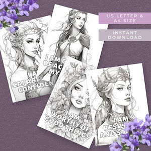 31 Positive Affirmations Colouring Pages, INSTANT DOWNLOAD, Adult ...