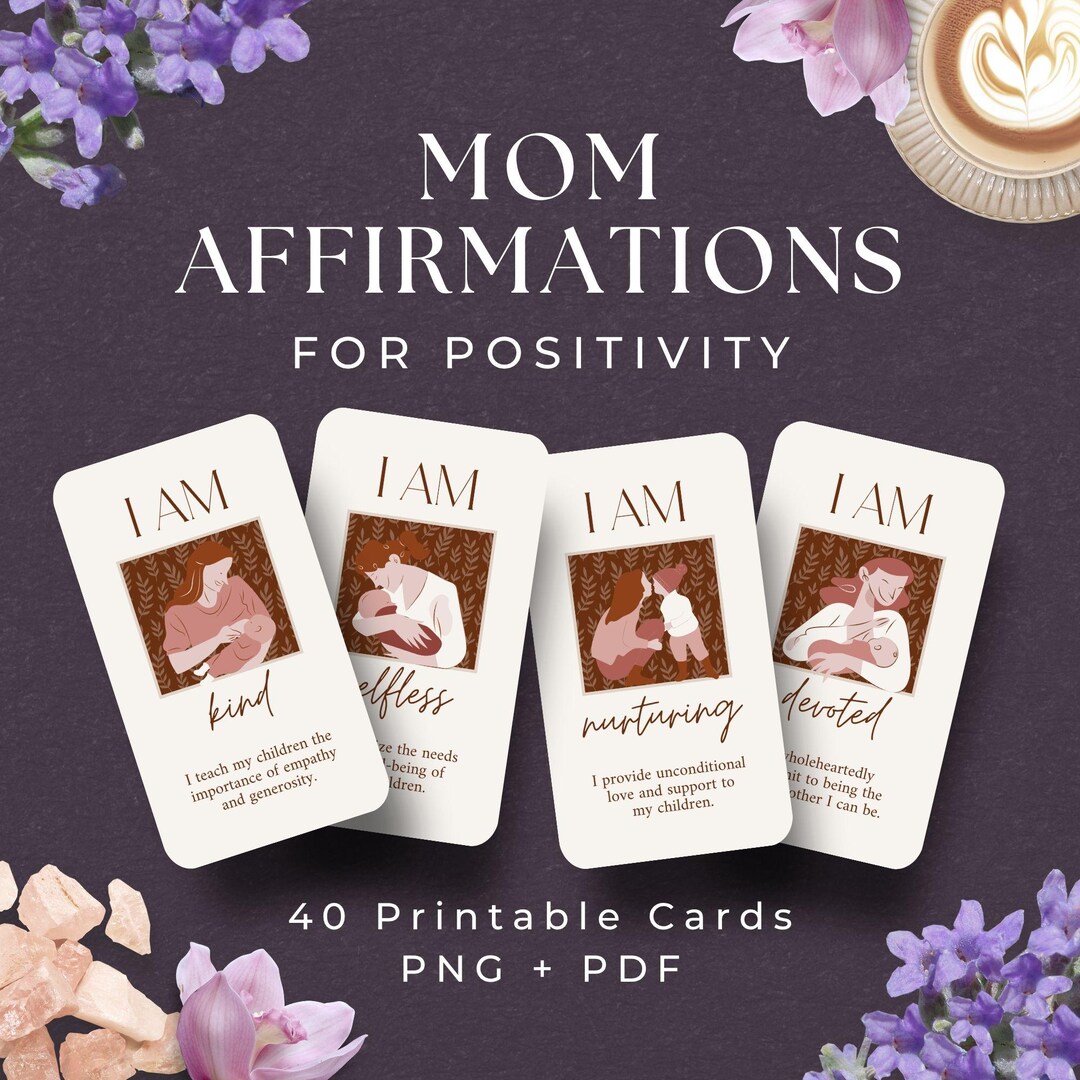 I AM Affirmation Cards for Moms, INSTANT DOWNLOAD, Mom Affirmation ...