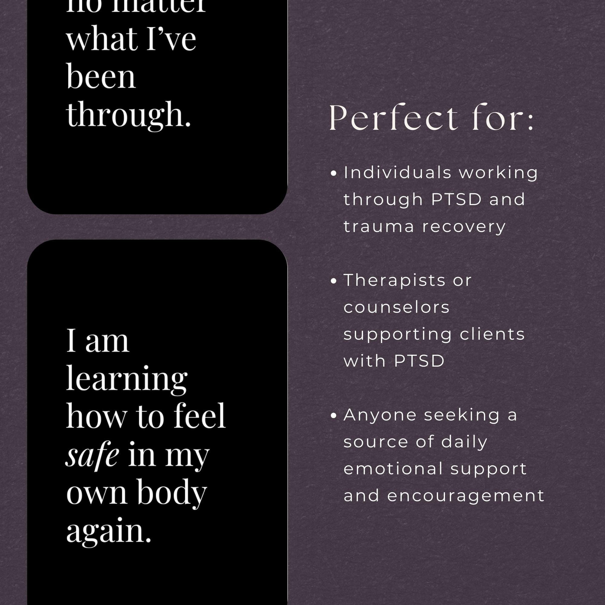 PTSD Affirmation Cards for Mental Health, INSTANT DOWNLOAD, Coping ...