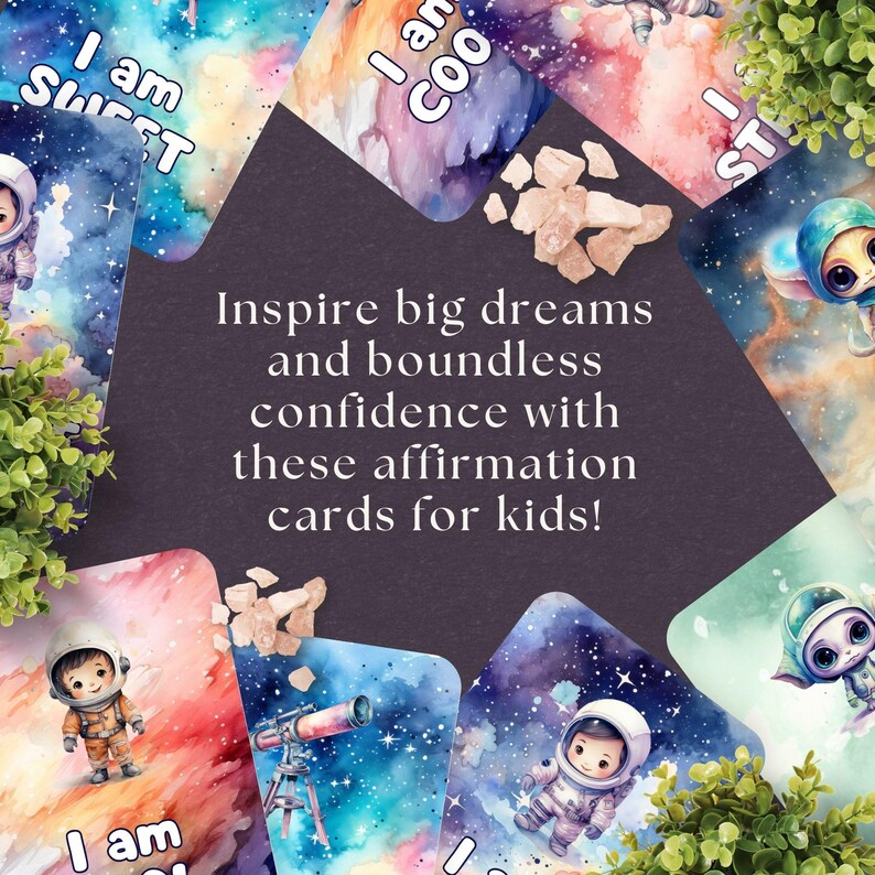 48 Outer Space Affirmations for Kids, INSTANT DOWNLOAD, Kids' Positive ...