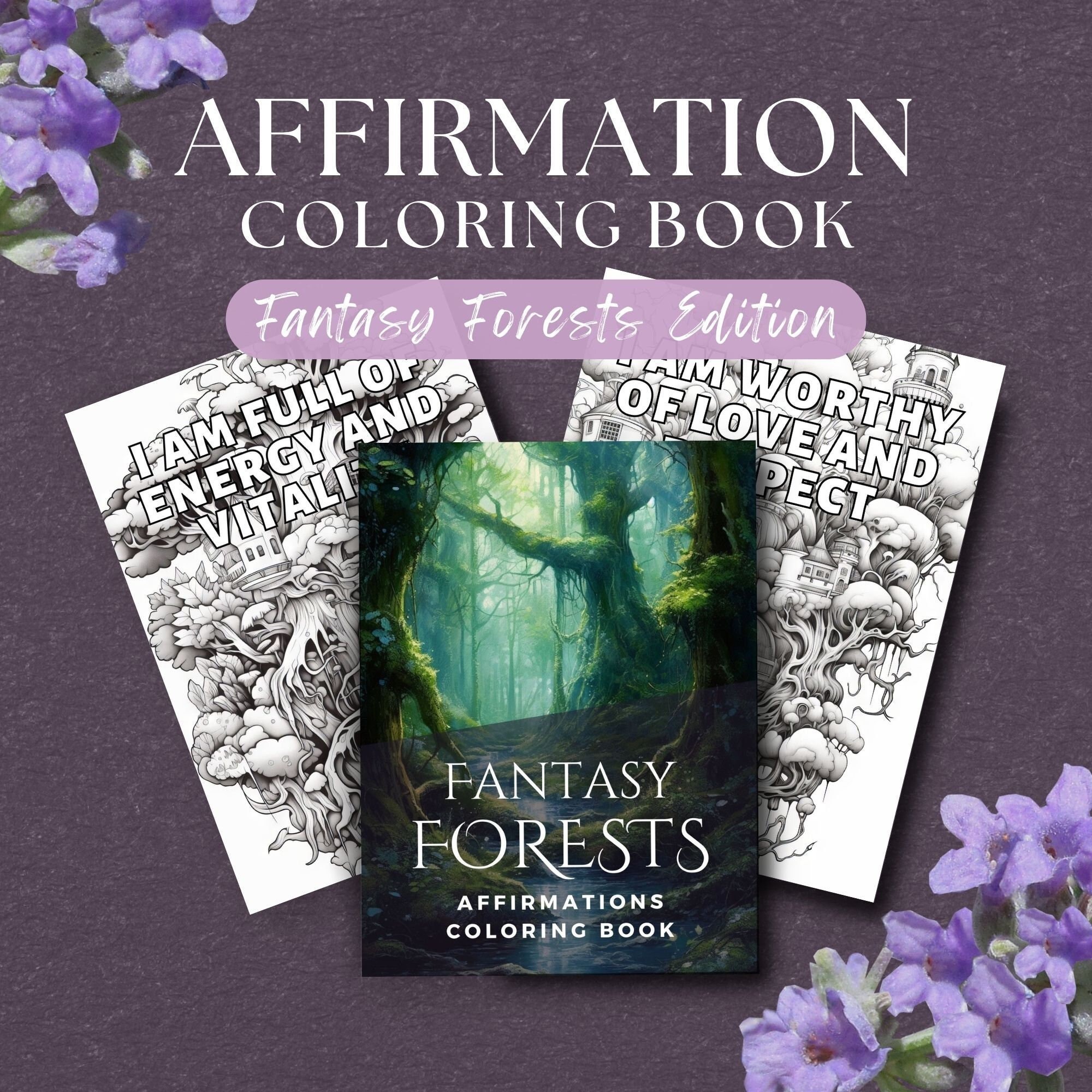 32 Positive Affirmation Coloring Pages, INSTANT DOWNLOAD, Adult ...