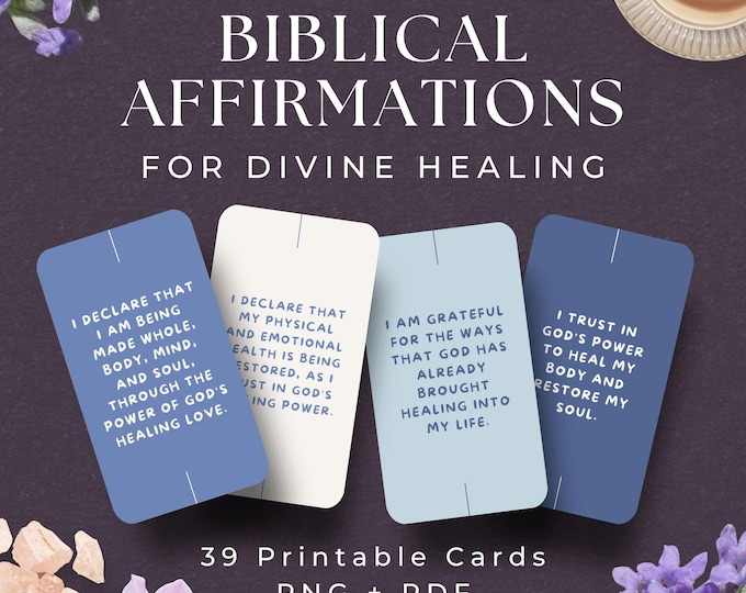 25 Biblical Affirmation Cards for Women of Faith, Modern Scripture ...