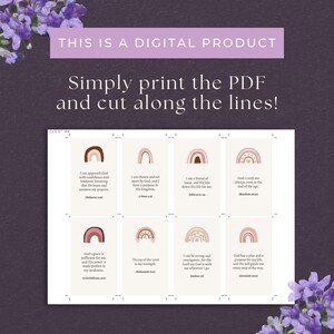 48 Biblical Affirmation Cards, INSTANT DOWNLOAD, Bible Verse Cards ...