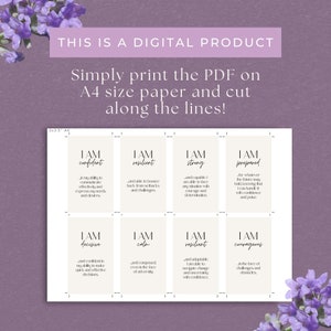 48 I AM Affirmation Cards, INSTANT DOWNLOAD, Positive Affirmation Deck ...