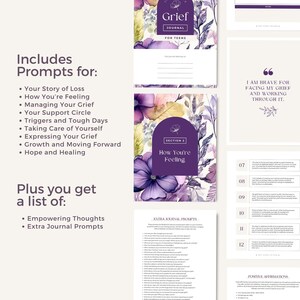 Grief Journal for Teens, INSTANT DOWNLOAD, Coping Skills for Grief and ...