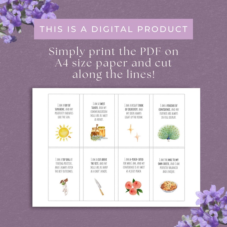 48 Funny Affirmation Cards, INSTANT DOWNLOAD, Funny Gifts, Motivational Cards, Daily Affirmation ...