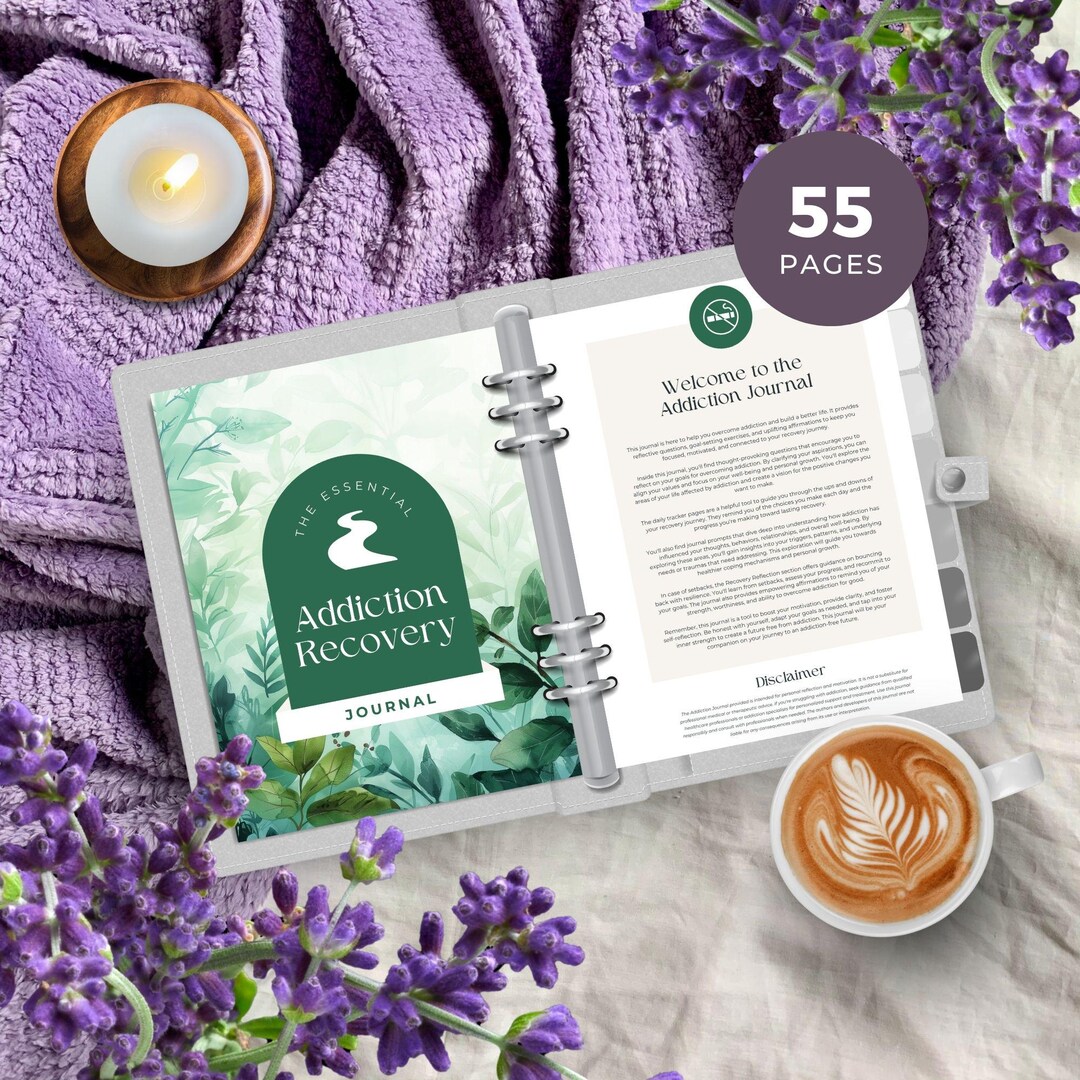 Addiction Recovery Journal, INSTANT DOWNLOAD, Sobriety Gift, Recovery ...