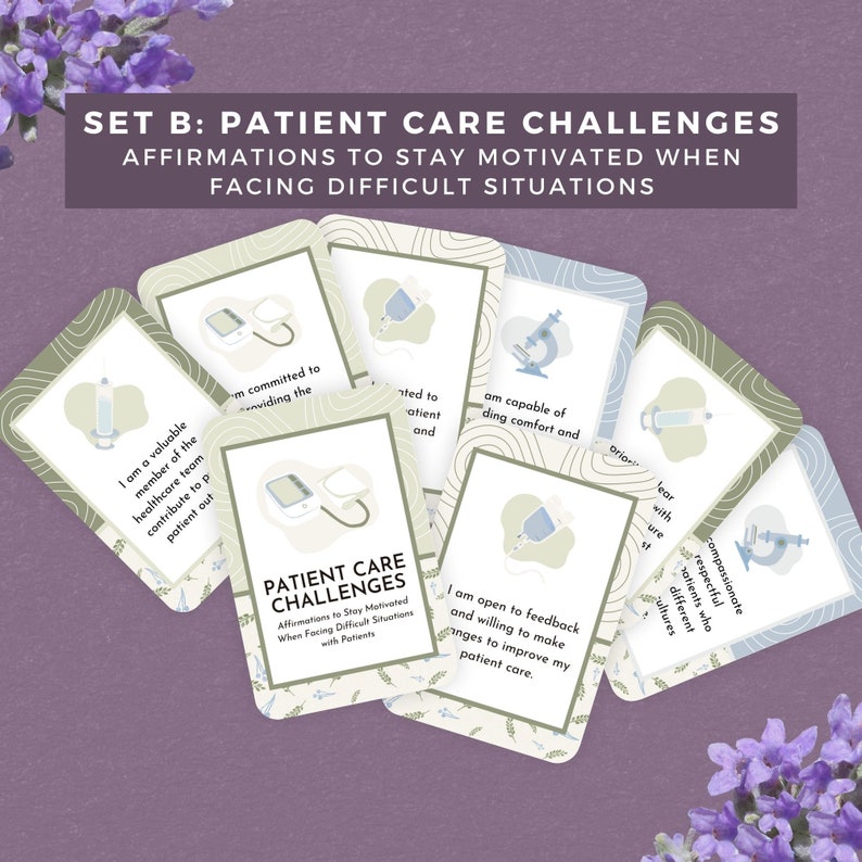 Affirmation Cards for Nurses Bundle, INSTANT DOWNLOAD, Healthcare ...
