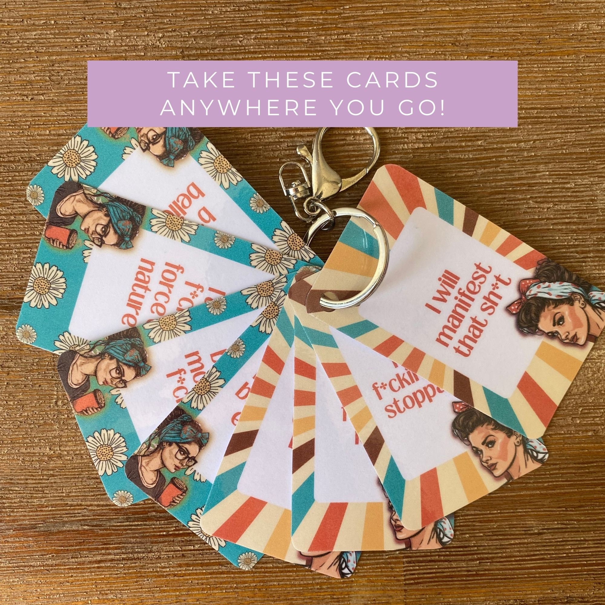 48 Sweary Affirmation Cards for Women, INSTANT DOWNLOAD, Rude Cards ...