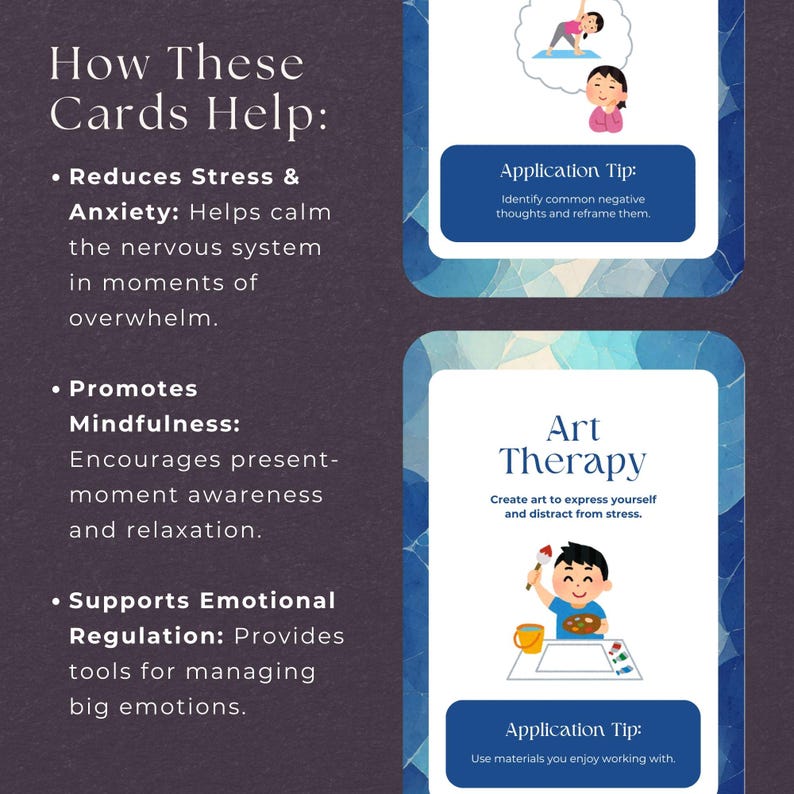 30 Nervous System Regulation Cards, INSTANT DOWNLOAD, Emotional ...
