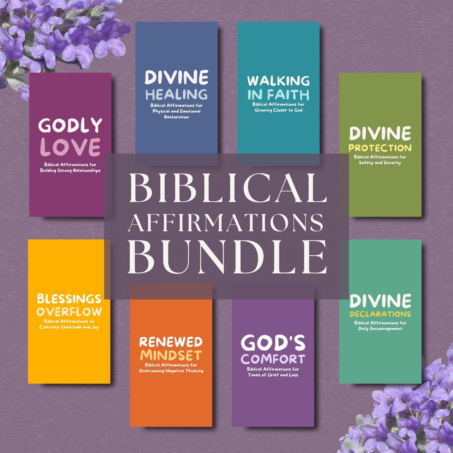 390 Biblical Affirmation Cards Bundle, INSTANT DOWNLOAD, Christian ...