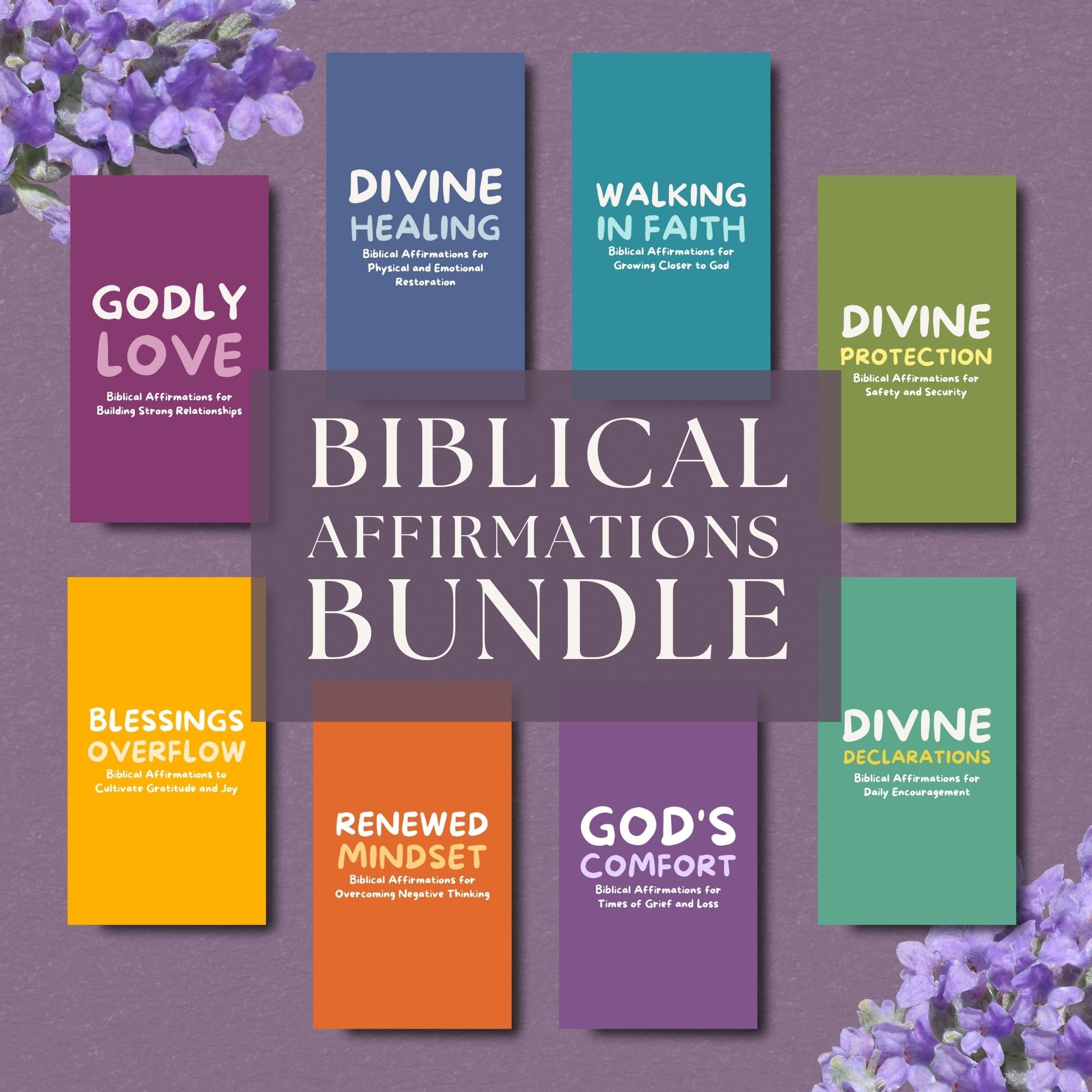 390 Biblical Affirmation Cards Bundle, INSTANT DOWNLOAD, Christian ...