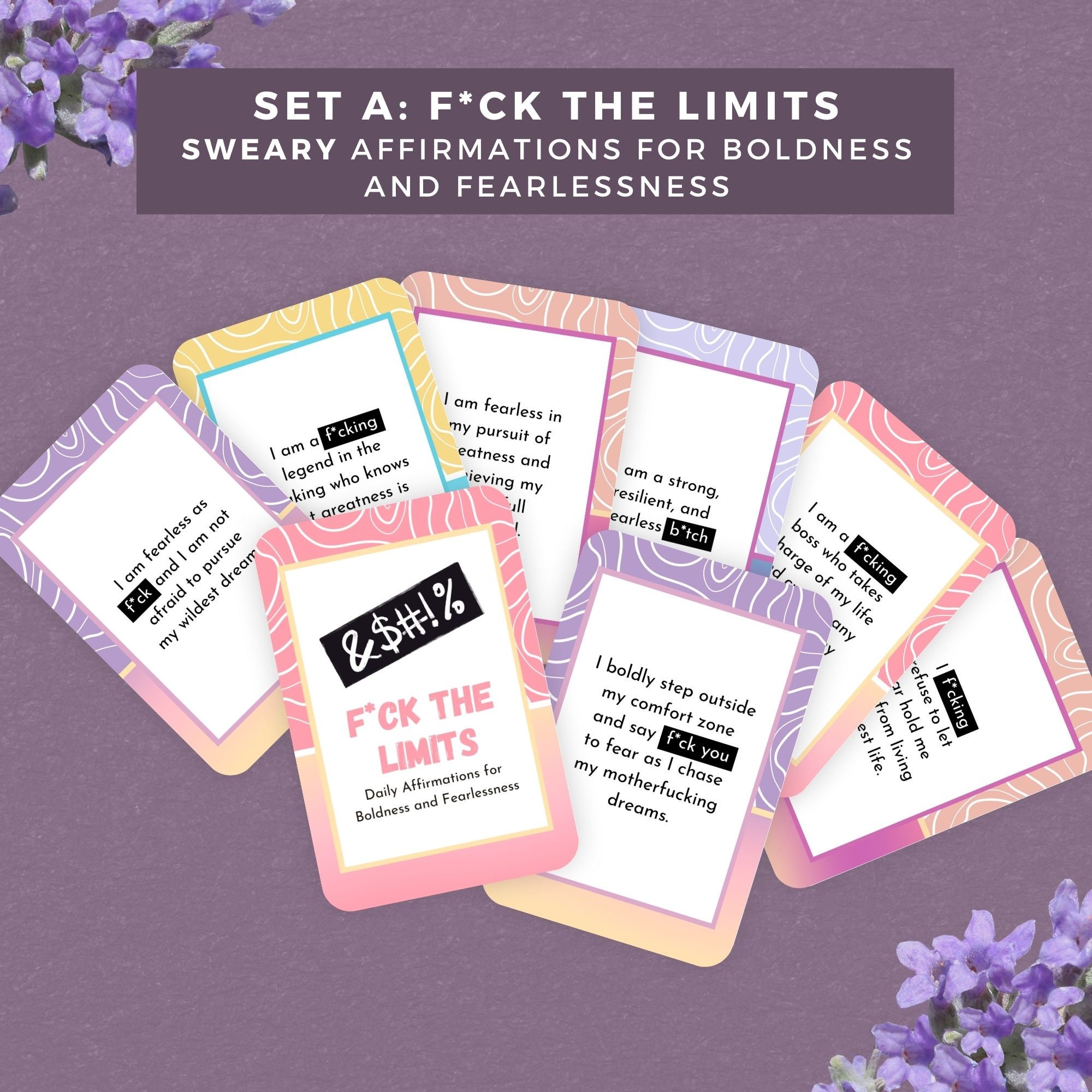 Sweary Affirmation Cards Bundle, INSTANT DOWNLOAD, Rude Cards ...