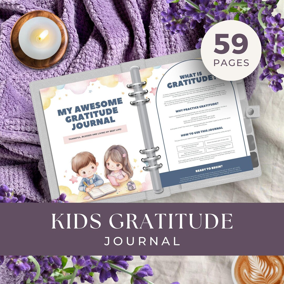 Daily Gratitude Journal for Kids, INSTANT DOWNLOAD, Fun Printable ...