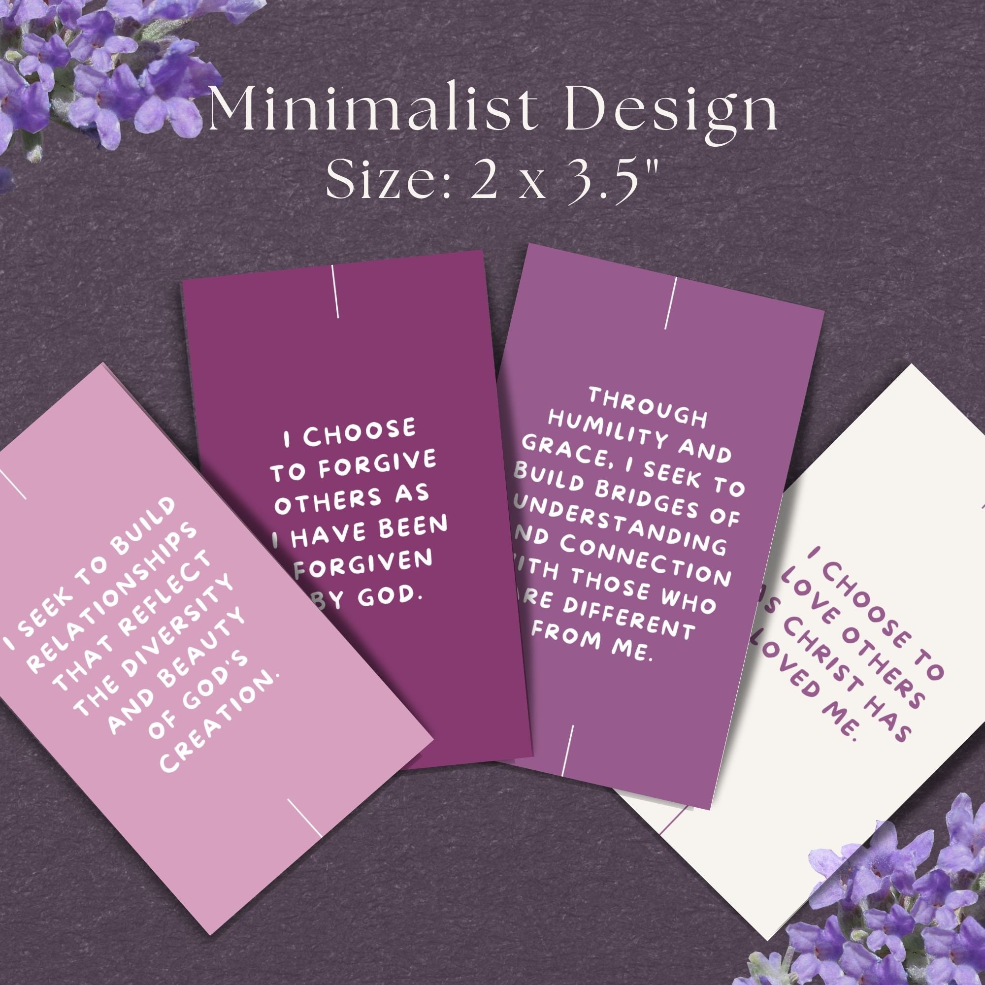 Biblical Affirmation Cards, INSTANT DOWNLOAD, Minimalist Christian ...