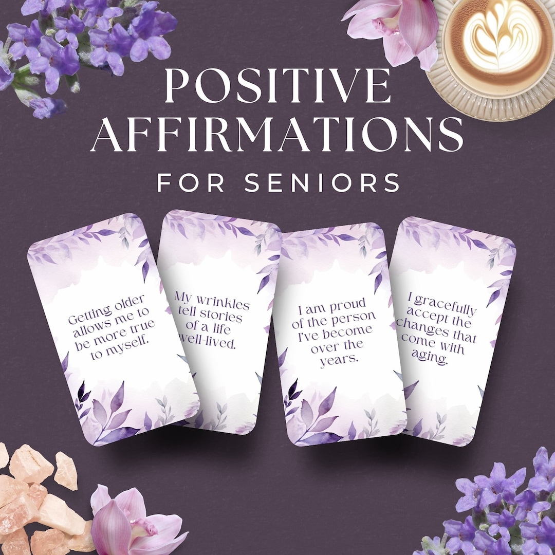 Printable Affirmation Cards for Seniors, INSTANT DOWNLOAD, Gift for ...