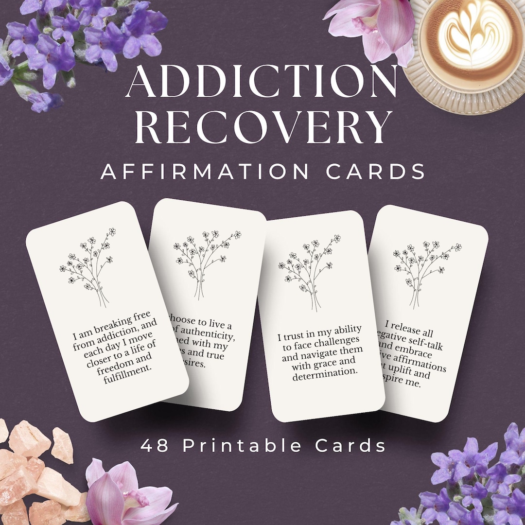 48 Addiction Recovery Affirmations, INSTANT DOWNLOAD, Relapse ...