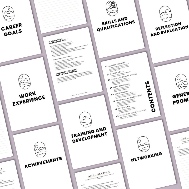 50-page Career Journal, INSTANT DOWNLOAD, Level up Journal for Career ...