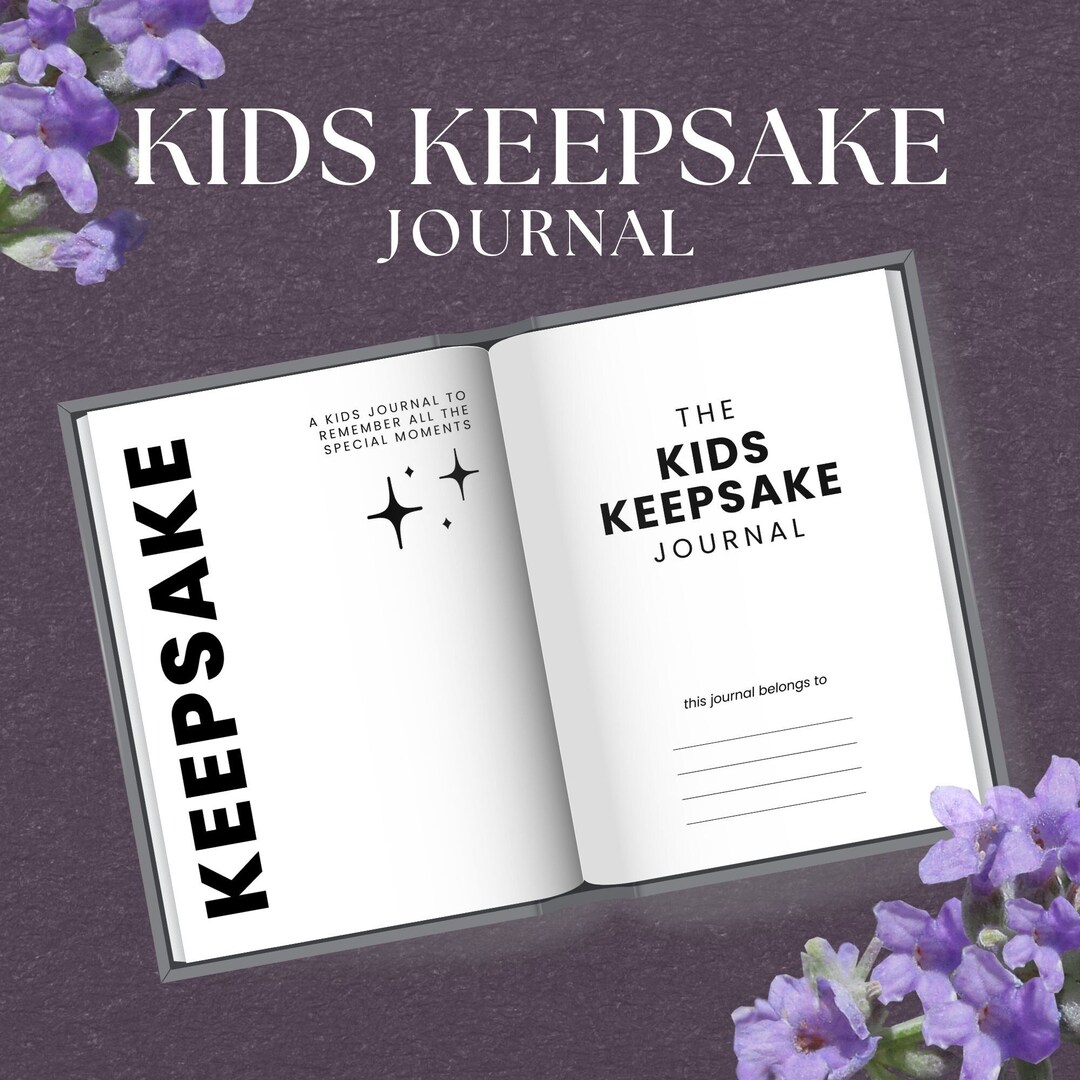 Kids Keepsake Journal, INSTANT DOWNLOAD, Printable Journal for Kids ...