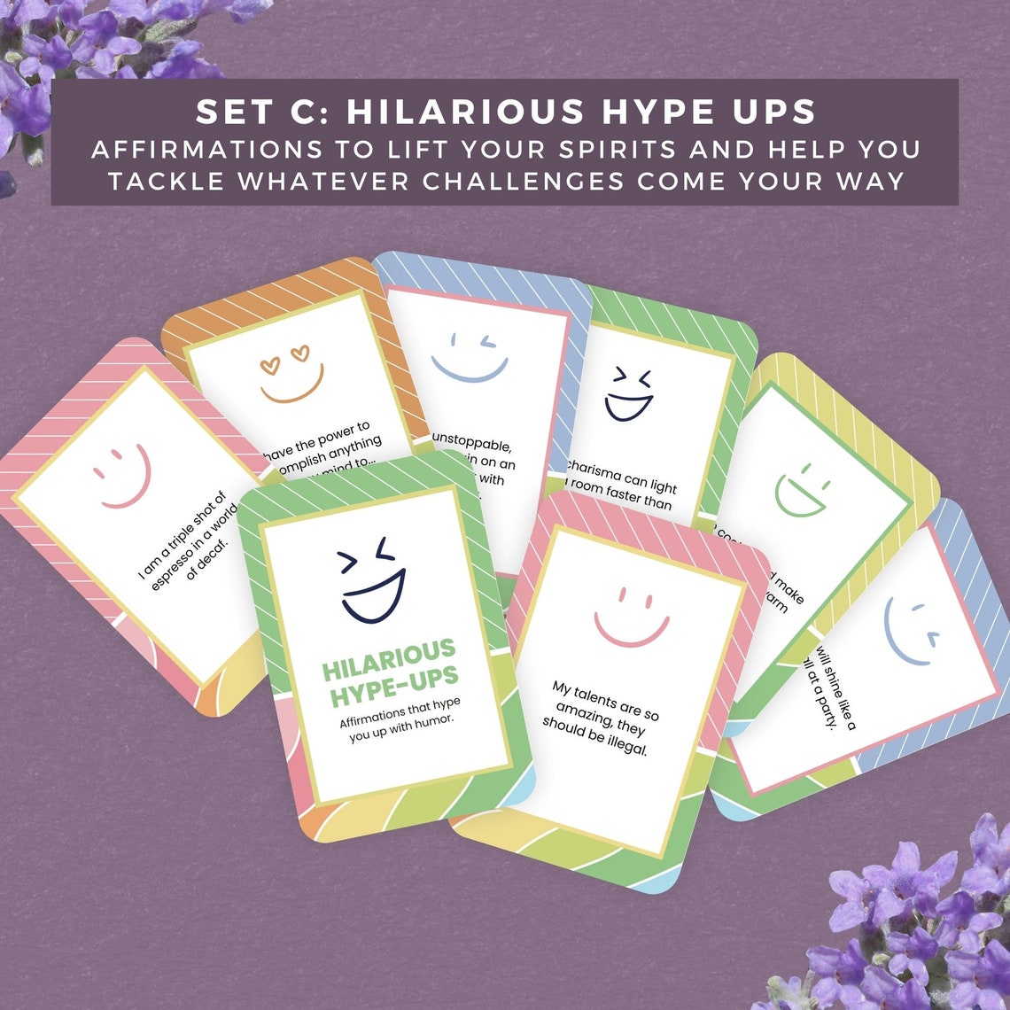 140 Funny Affirmation Cards Bundle, INSTANT DOWNLOAD, Funny Sayings ...