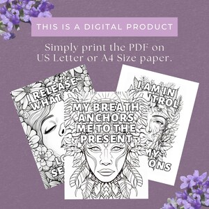 30 Mindfulness Coloring Sheets, INSTANT DOWNLOAD, Mindfulness ...