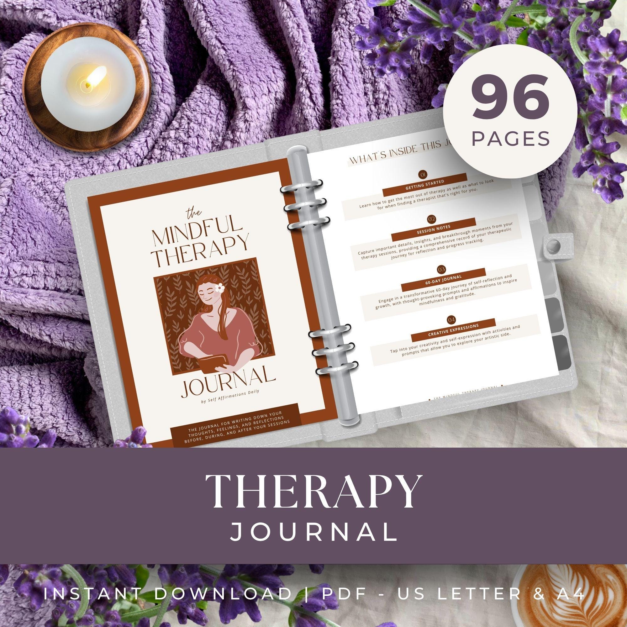 Therapy Journal Printable, INSTANT DOWNLOAD, Therapy Tools, Mental ...