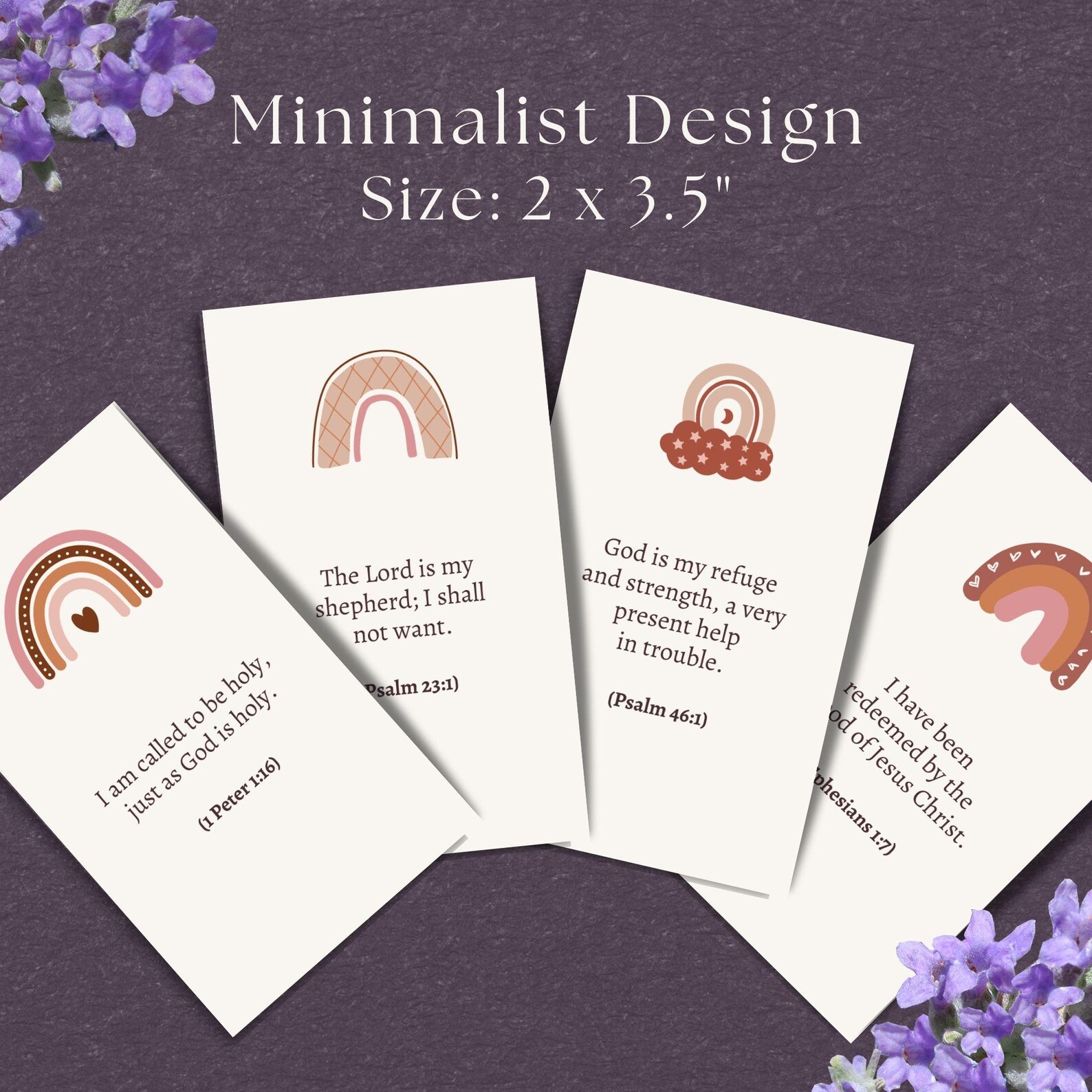 48 Biblical Affirmation Cards, INSTANT DOWNLOAD, Bible Verse Cards ...