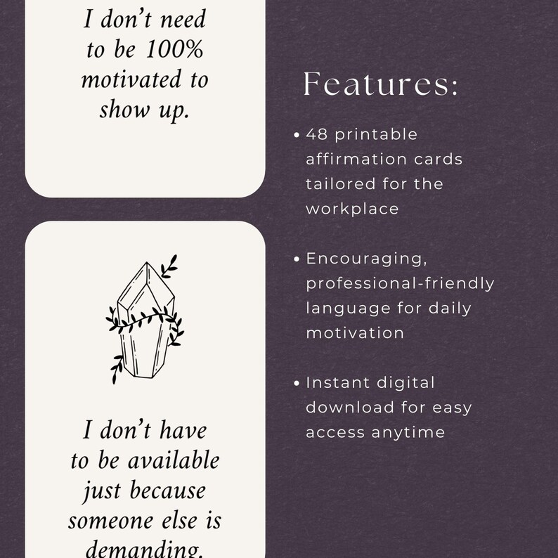 Affirmation Cards for Workplace, INSTANT DOWNLOAD, Encouragement Notes ...