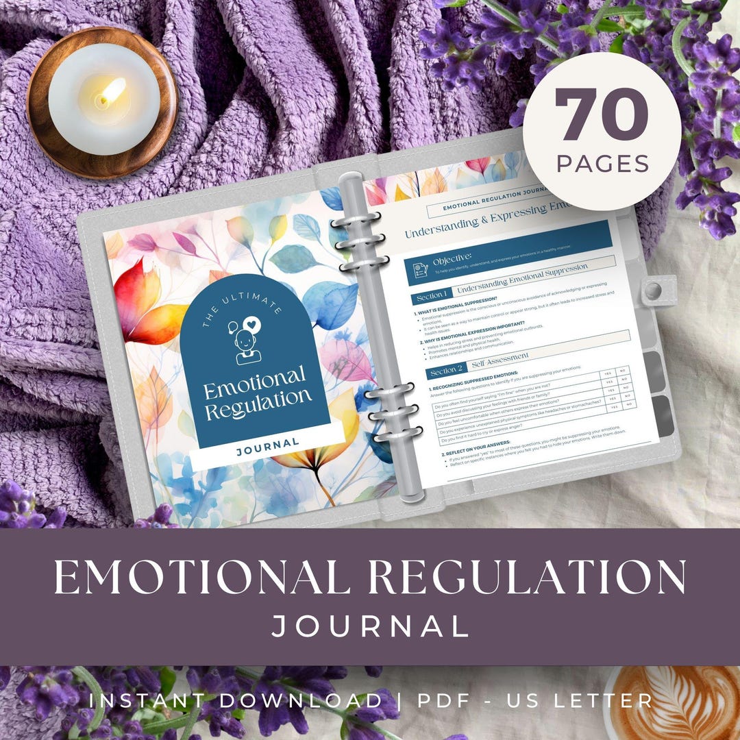 Emotional Regulation Journal, INSTANT DOWNLOAD, Emotional Intelligence ...