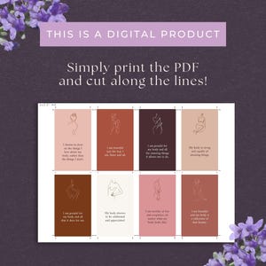 48 Body Positive Affirmation Cards, INSTANT DOWNLOAD, Body Positivity ...