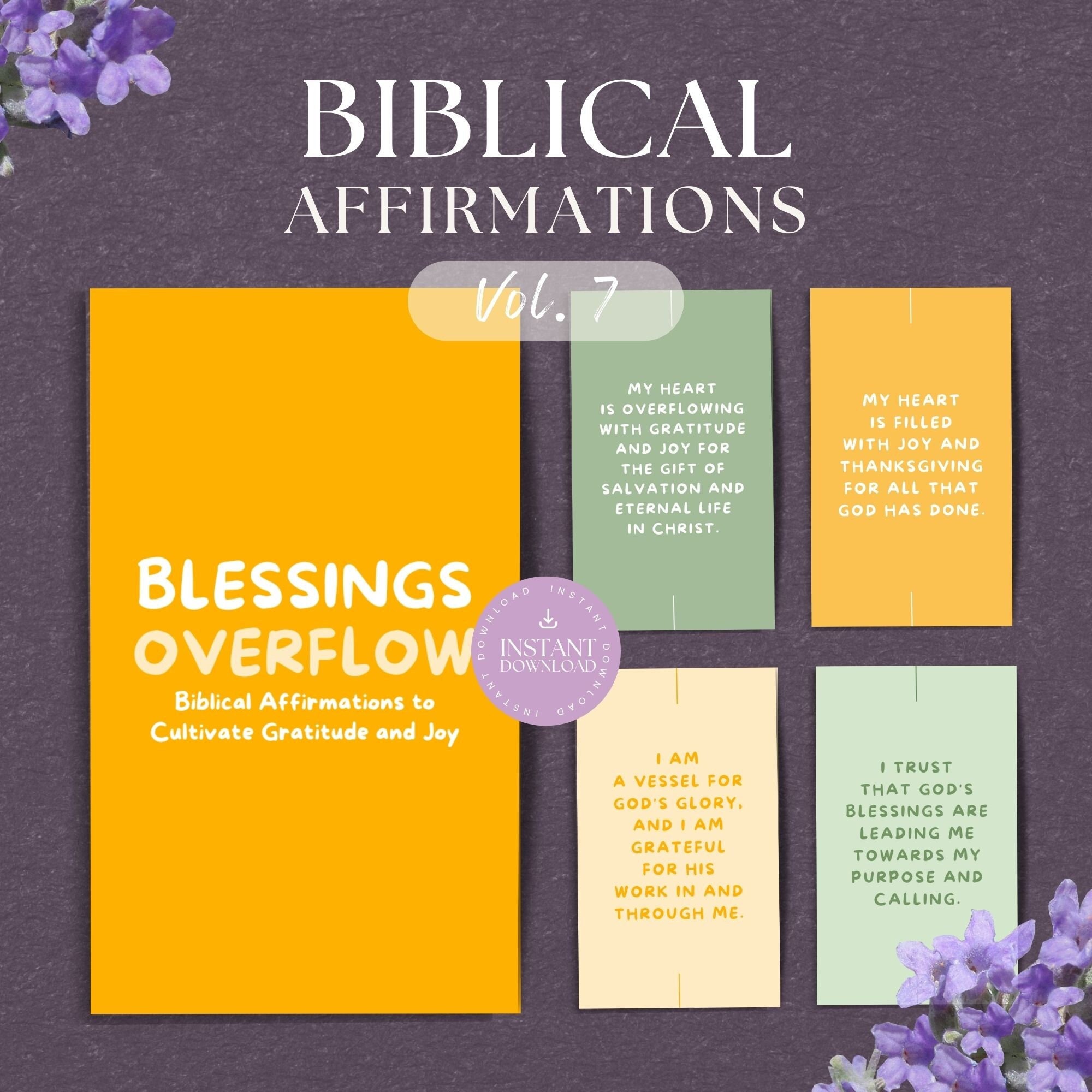 Biblical Affirmation Cards, INSTANT DOWNLOAD, Minimalist Christian ...