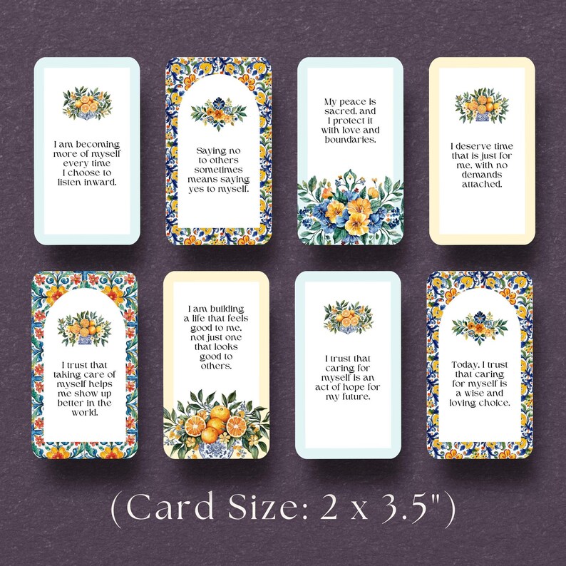 48 Self Care Affirmation Cards, INSTANT DOWNLOAD, Daily Motivation ...