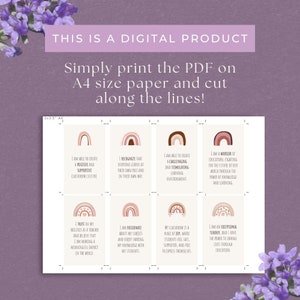 48 Teacher Affirmation Cards, INSTANT DOWNLOAD, Teacher Appreciation ...