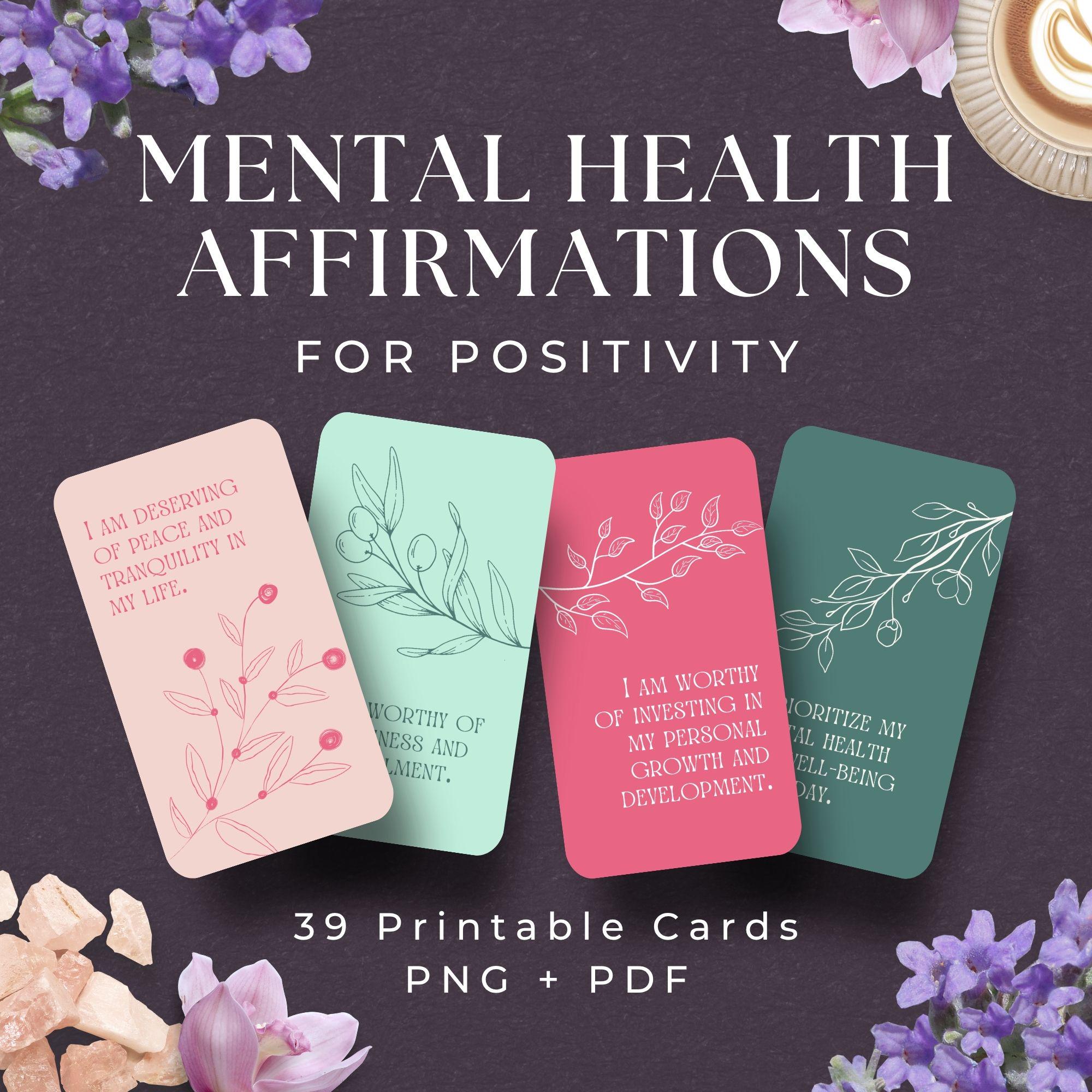 Positive Affirmation Cards for Women, INSTANT DOWNLOAD, Gift for Women ...