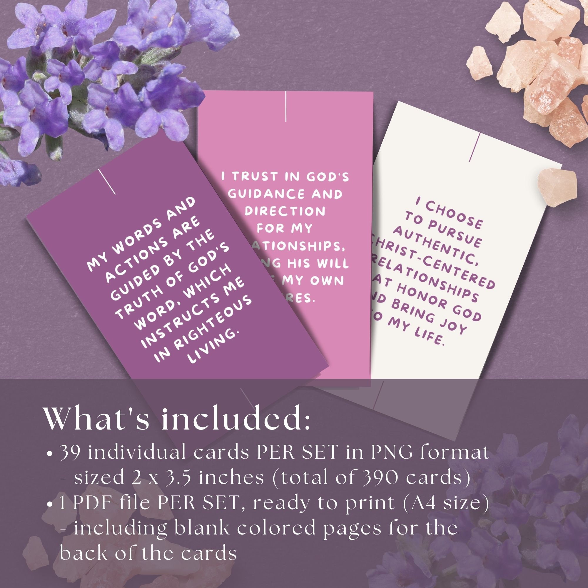 390 Biblical Affirmation Cards Bundle, INSTANT DOWNLOAD, Christian ...