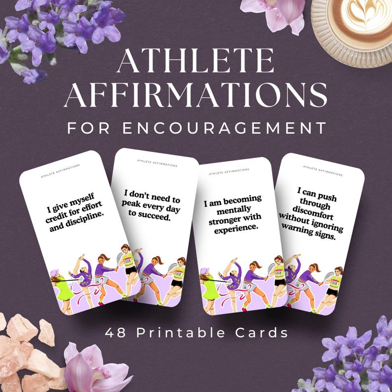 48 Positive Affirmations for Athletes, INSTANT DOWNLOAD, Sports ...