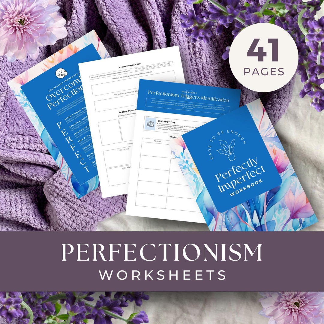 Therapy Worksheets for Perfectionism, INSTANT DOWNLOAD, Breaking Free ...
